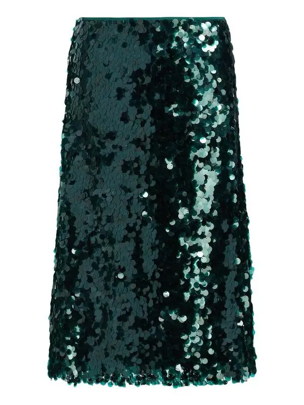 Vince Lucite Sequined Midi-skirt - Juniper