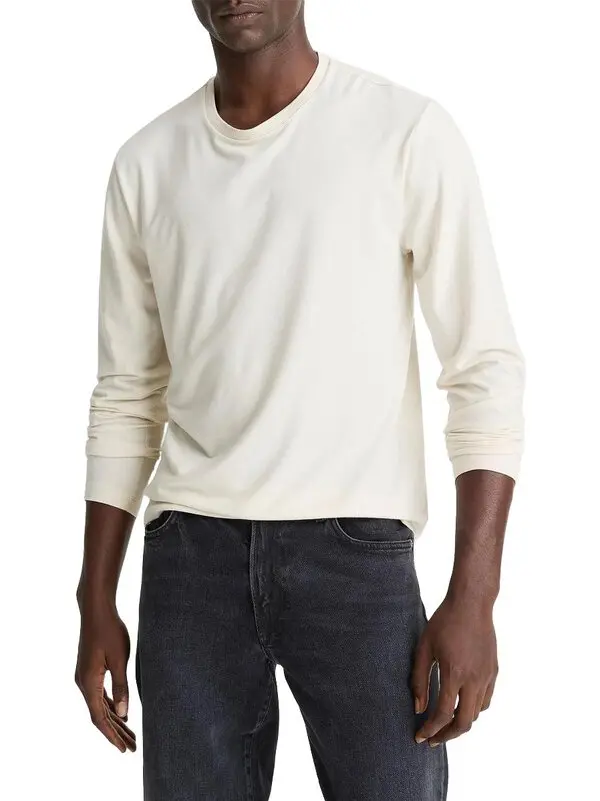 Vince Triblend Jersey Crewneck T-shirt - Bone