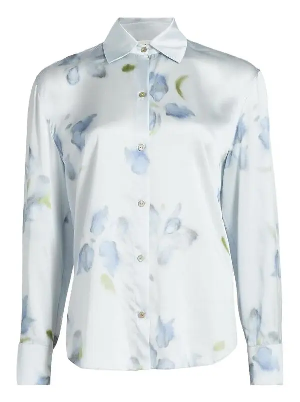 Vince Petal Blur Relaxed Shirt - Soft Grey