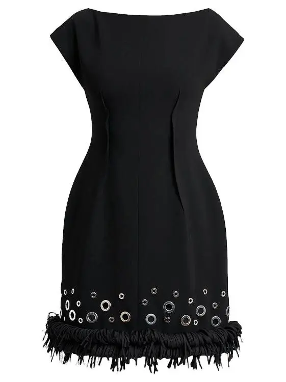 Proenza Schouler Grazziela Grommet Mini Dress - Black
