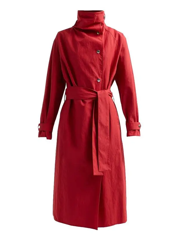 Proenza Schouler White Label Corey Cotton-blend Trench Coat - Brick