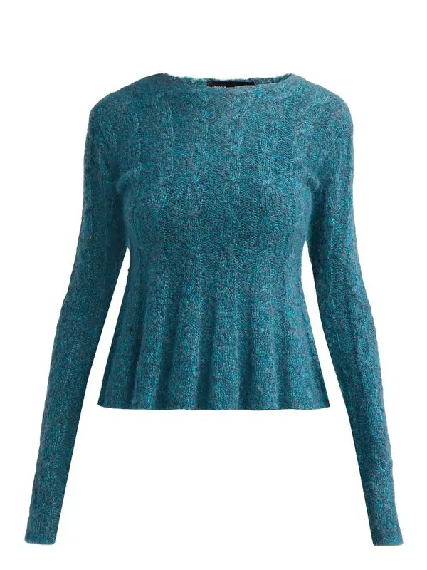 Proenza Schouler Joelle Looped Mohair-blend Top - Blue Multi