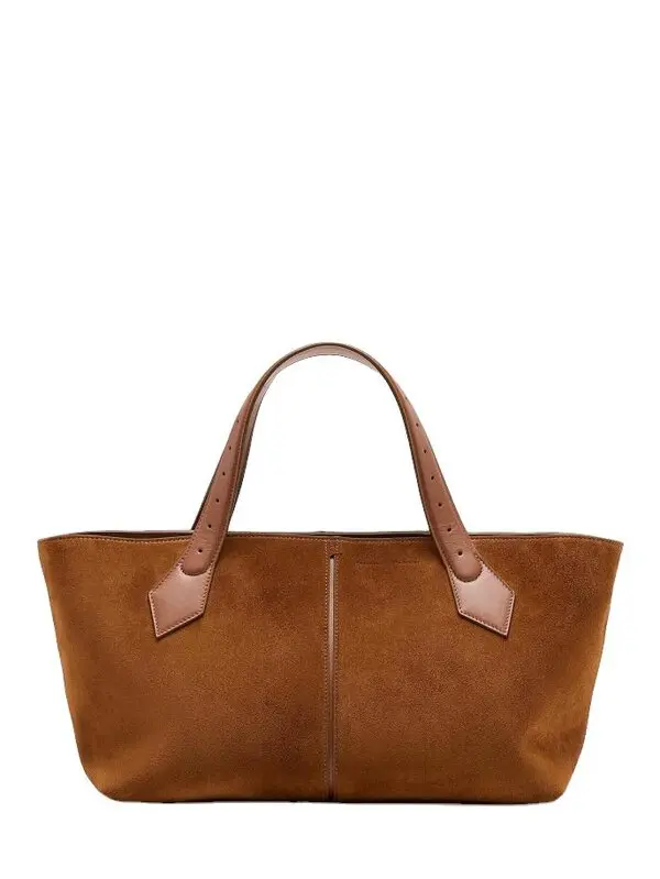Proenza Schouler East West Chelsea Suede Tote Bag - Saddle