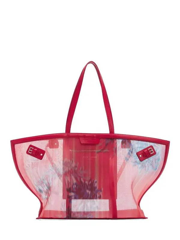 Proenza Schouler Days Mesh Carryall Tote Bag - Flame Multi
