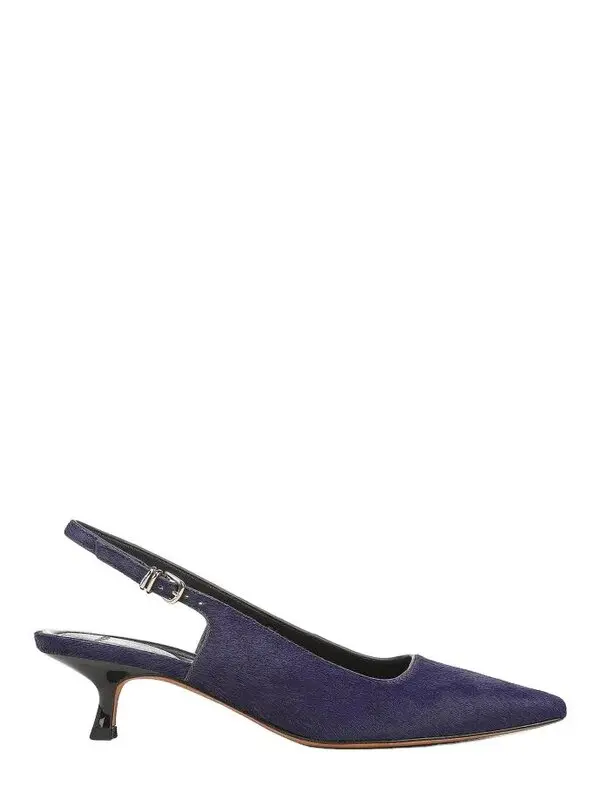 Vince Sabra Ii 45mm Calf-hair Slingback Kitten Heels - Ultramarine