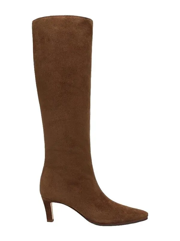 Veronica Beard Aisla 60mm Suede Knee-high Boots - Chestnut