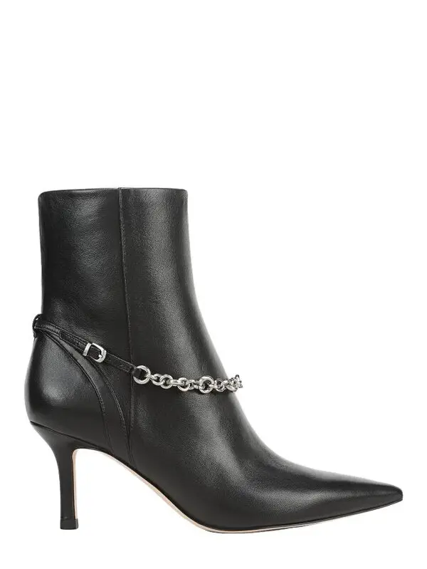 FAVORITE DAUGHTER Tate Leather Zip Short Booties - Black