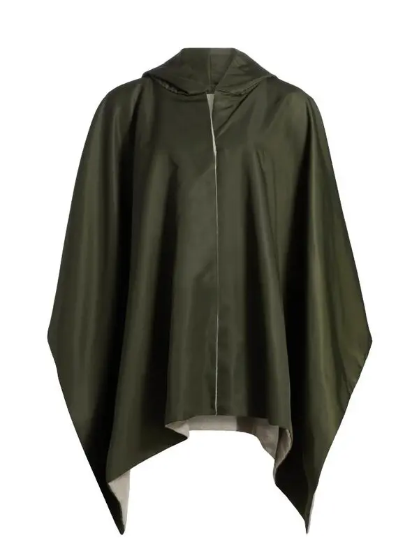 SAKS FIFTH AVENUE Hooded Wool-lined Cape - Olive