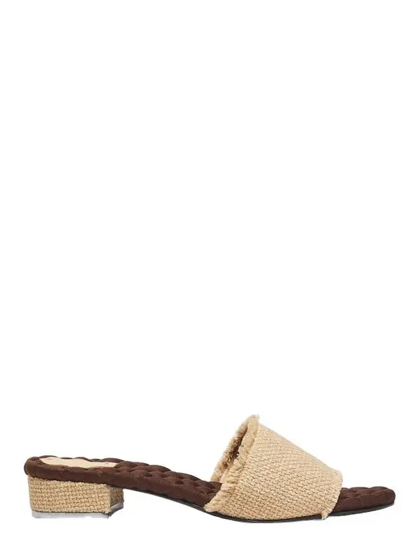 Aera Giorgia 25mm Vegan Sandals - Raffia