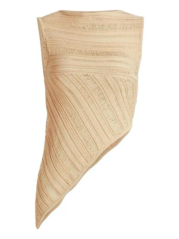 NONCHALANT LABEL Banks Asymmetric Top - Ecru