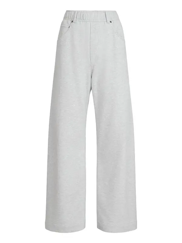 Brunello Cucinelli Cotton Smooth French Terry Trousers - Silver