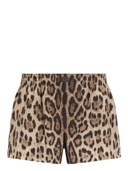 Dolce & Gabbana Dna -print Boxer Short Swim Trunks - Leopard