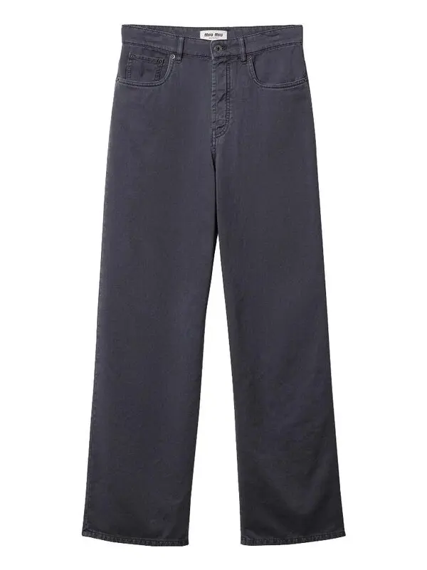 Miu Miu Light Denim Pants - Grey