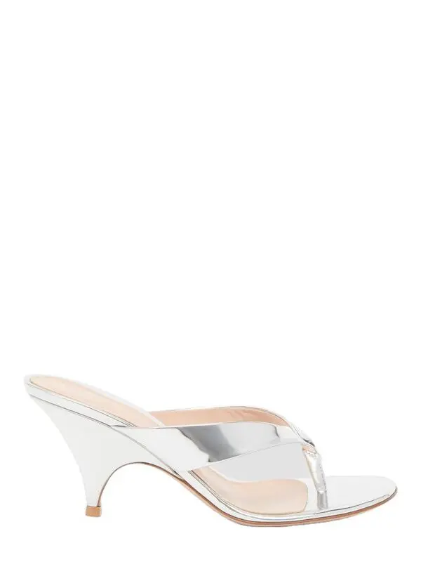GIANVITO ROSSI 70mm Patent Leather Sandals - Silver