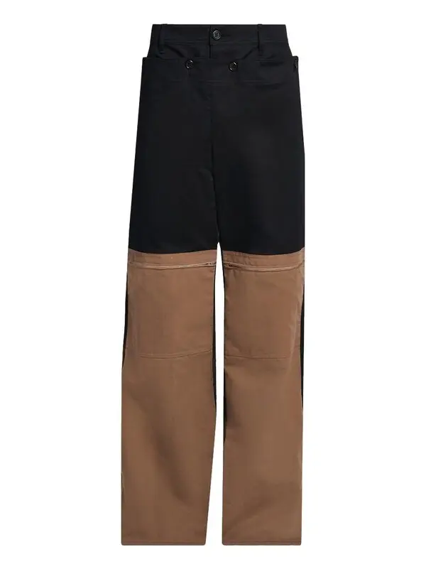Marni Contrast Trim Technical Gabardine Cargo Pants - Black