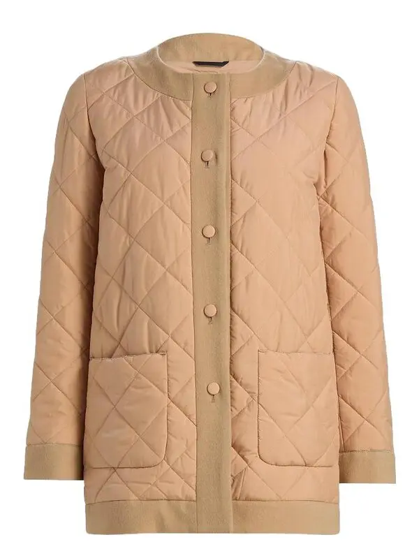 Cinzia Rocca Quilted Patch Pocket Jacket - Camel