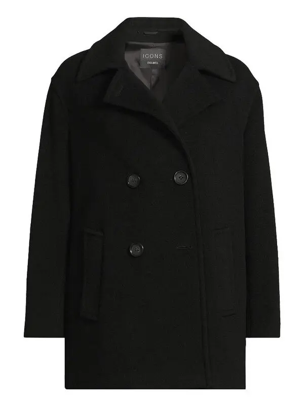 Cinzia Rocca Icons Notch Collar Peacoat - Black