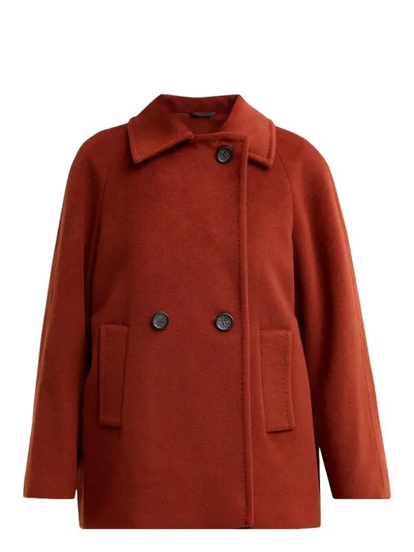 Cinzia Rocca Virgin Wool Double-breasted Jacket - Paprika
