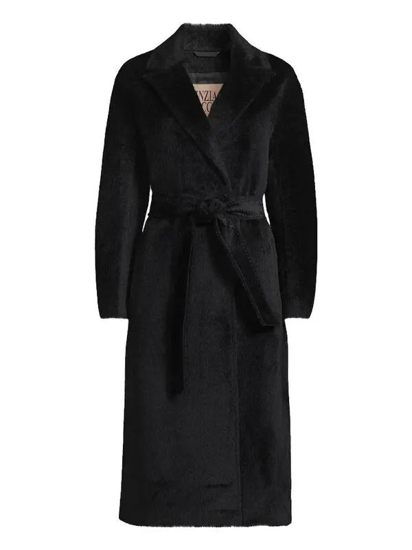 Cinzia Rocca Pressed Alpaca-blend Wrap Jacket - Midnight