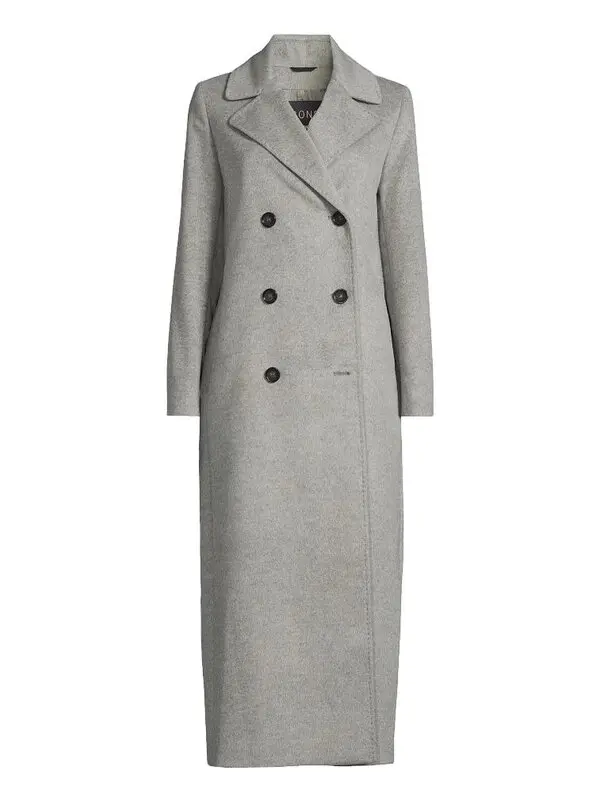 Cinzia Rocca Icons Wool-cashmere Double-breasted Coat - Light Gray