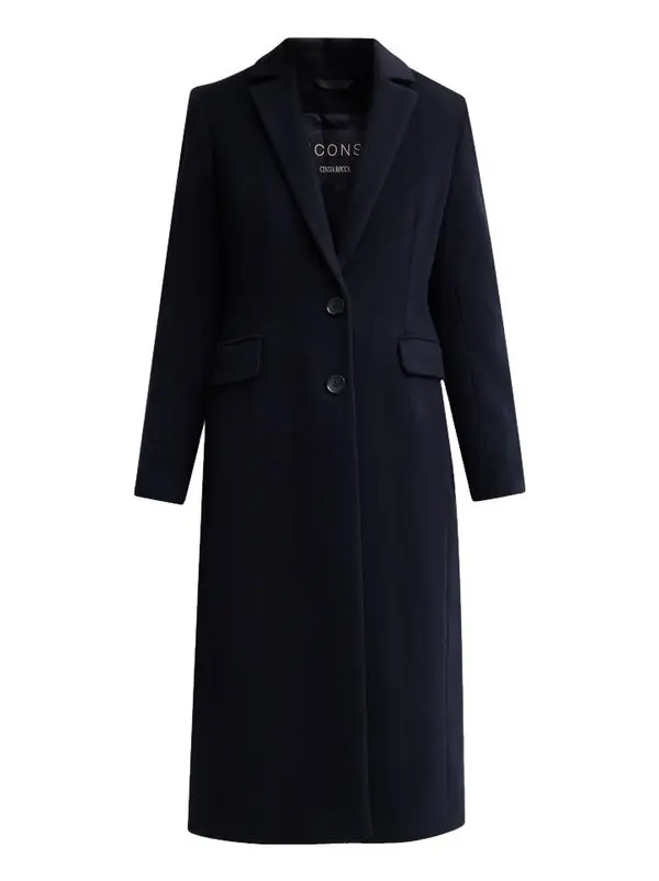 Cinzia Rocca Icons Wool-blend Longline Coat - Midnight