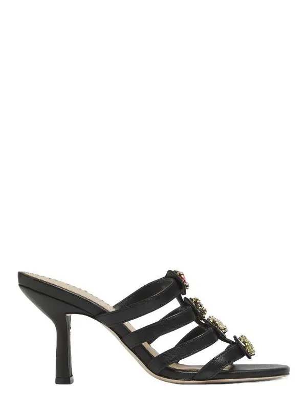 Cinq À Sept Emmy Crystal-embellished Strappy Leather Sandals - Black
