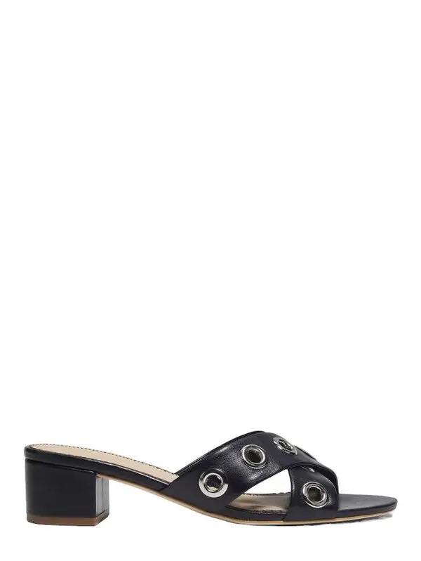 Cinq À Sept Maya Crisscross Grommet Leather Sandals - Navy