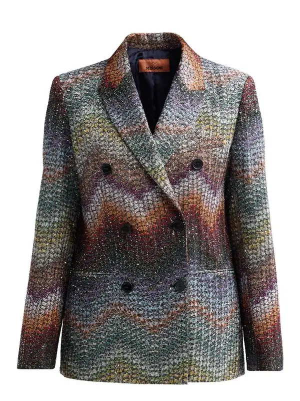 Missoni Textured Chevron Blazer - Multi Dark