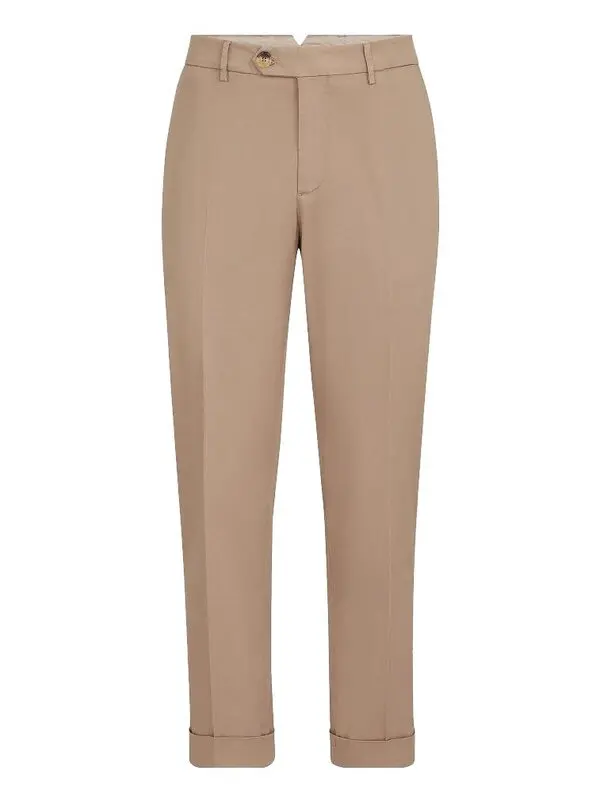 Brunello Cucinelli Gart Dyed Italian Fit Trousers - Camel