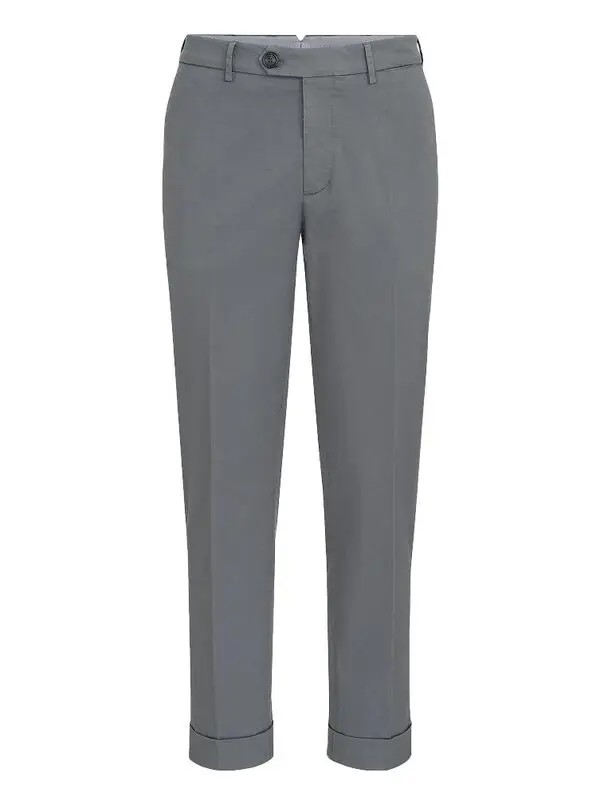 Brunello Cucinelli Gart Dyed Italian Fit Trousers - Grey