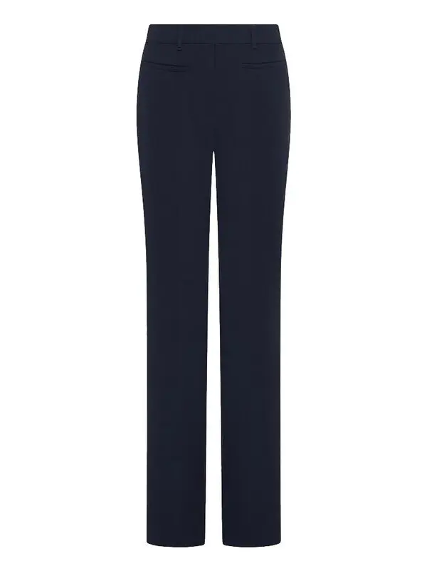 Marella Slightly Flared Cady Trousers - Navy