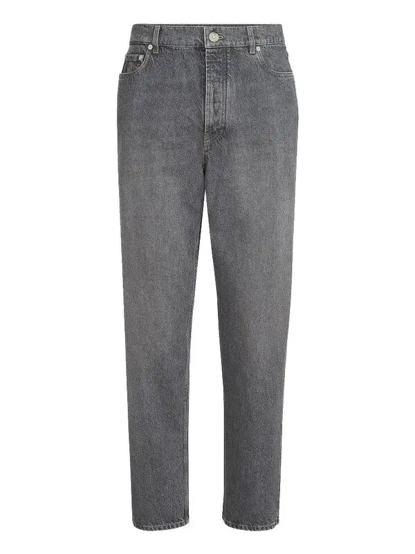 Brunello Cucinelli Denim Iconic Fit Five Pocket Jeans - Medium Grey