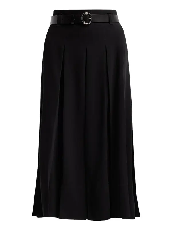 Cinq À Sept Rylee Belted A-line Midi Skirt - Black