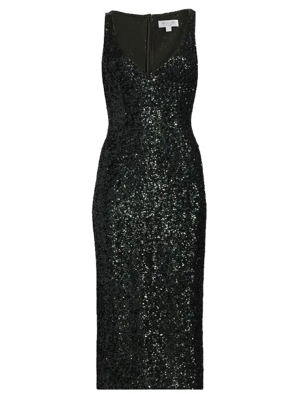 Michael Kors Sequined Sheath Cocktail Dress - Bottle