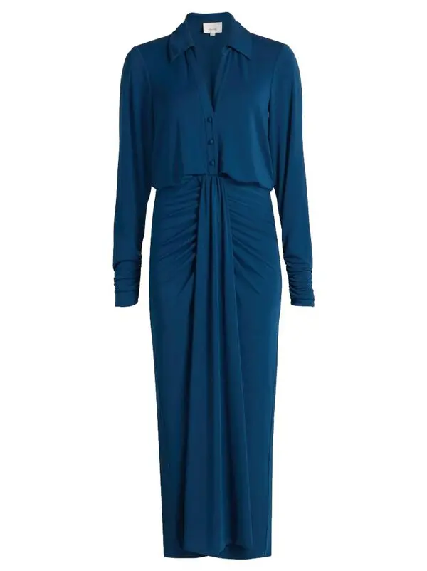 Cinq À Sept Seferina Midi-shirtdress - Night Opal