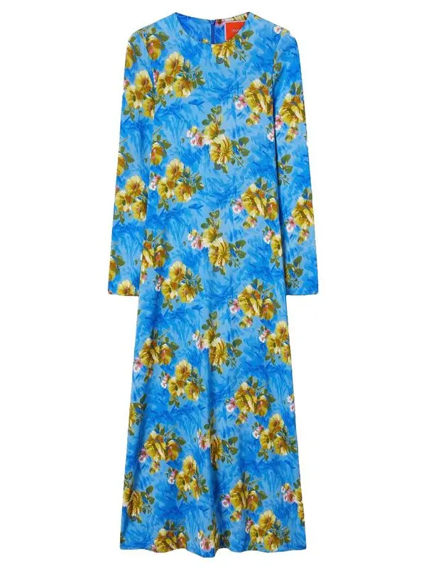 La DoubleJ Long Sleeve Swing Dress - Riptide Light Blue