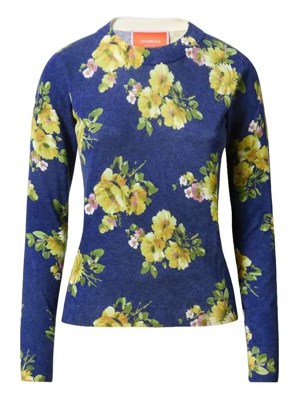 La DoubleJ Silky Crew Neck - Riptide Midnight Blue