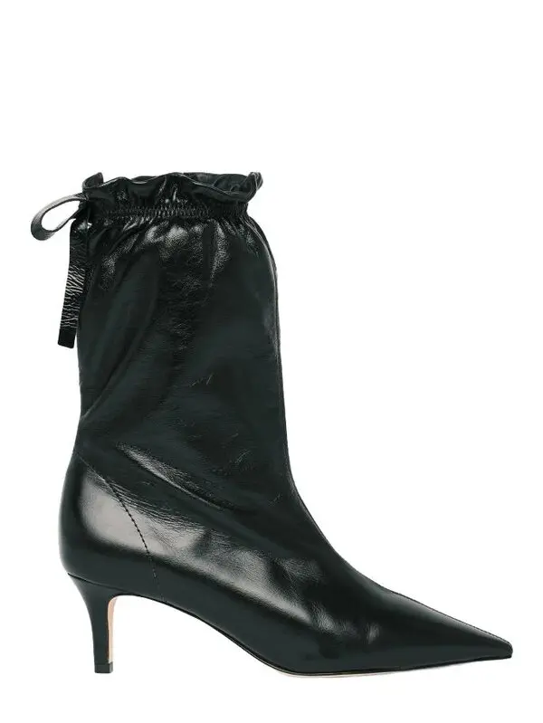 Cinq À Sept Alex 65mm Scrunched Leather Ankle Boots - Black