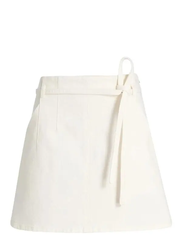 Tanya Taylor Annika Denim Miniskirt - Chalk