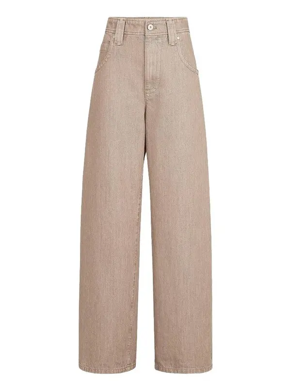 Brunello Cucinelli Baggy Jeans With Monili - Rope