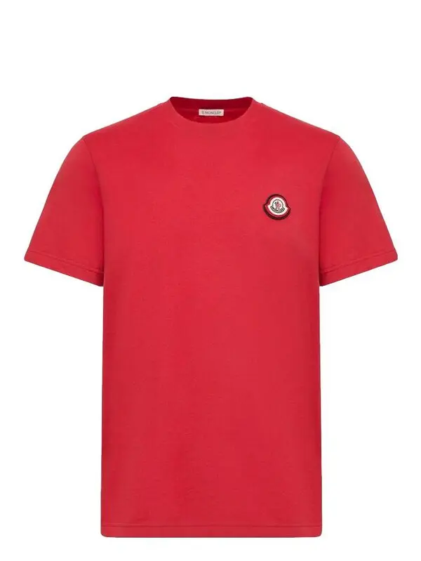 Moncler Crewneck T-shirt In Cotton - Red