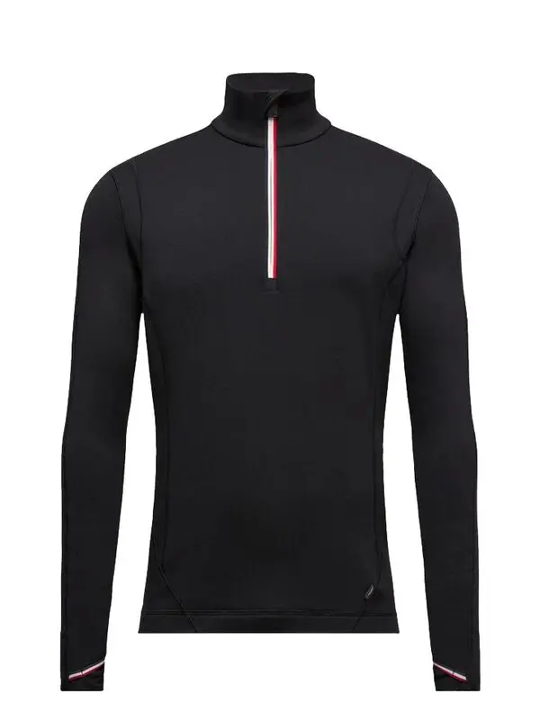 Moncler Sweatshirt In Polartec - Black
