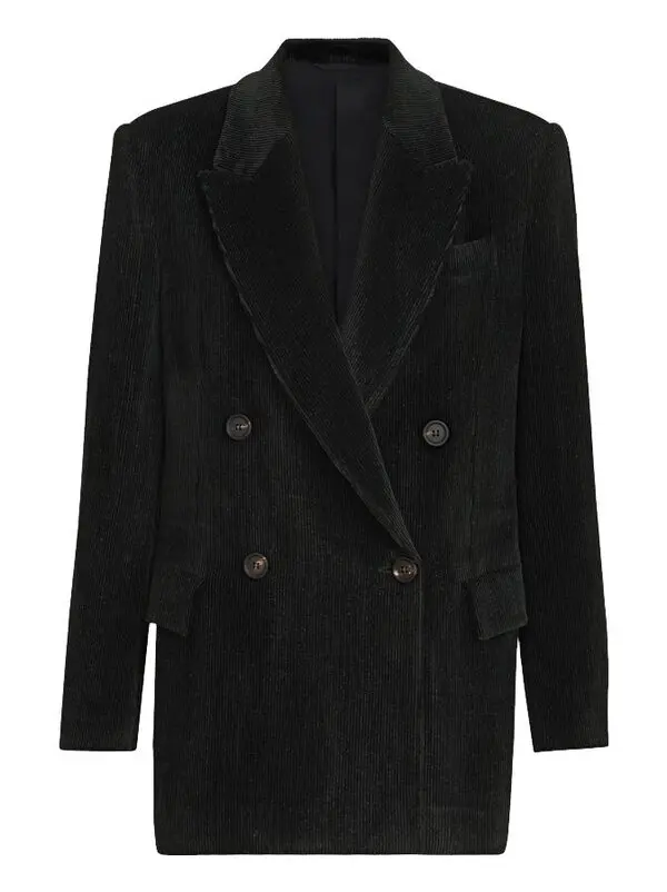 Brunello Cucinelli Sparkling Corduroy Blazer - Black