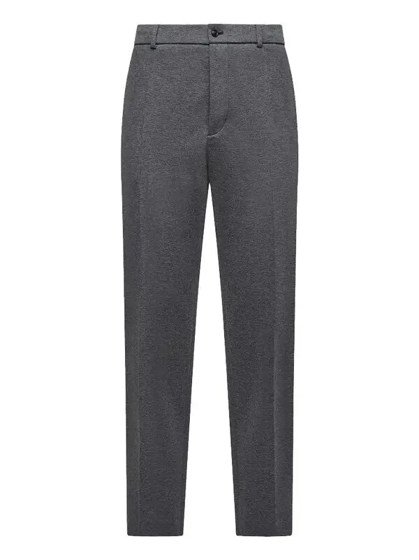 Moncler Pants In Cotton Blend - Gray