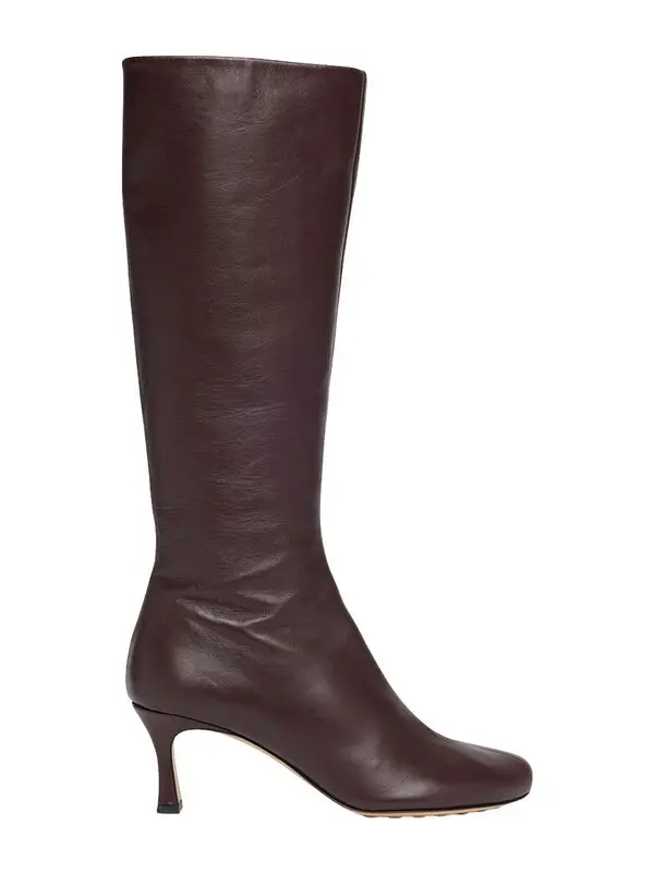 Bottega Veneta Lagoon 60mm Leather Knee-high Boots - Bordeaux