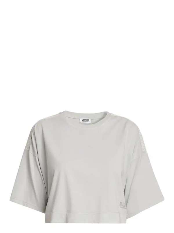 Moschino Cotton Crop T-shirt - Grey