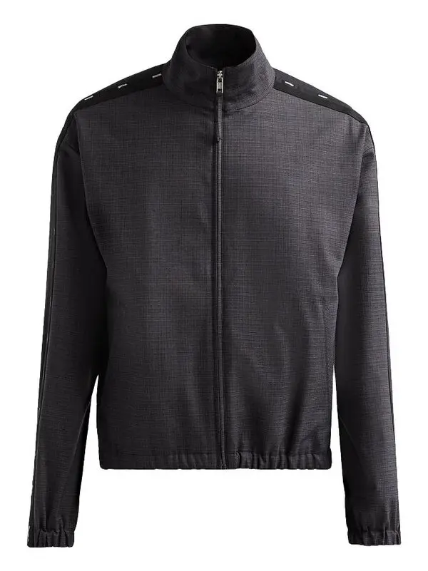 Moschino Tonal-pattern Wool-blend Track Jacket - Violet