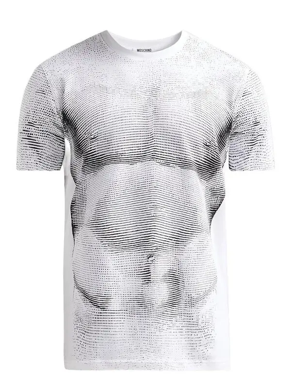 Moschino Abstract Print Cotton T-shirt - White