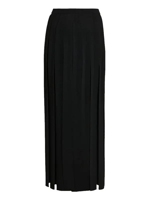 Moschino Wool Fringe Maxi Skirt - Multi Black