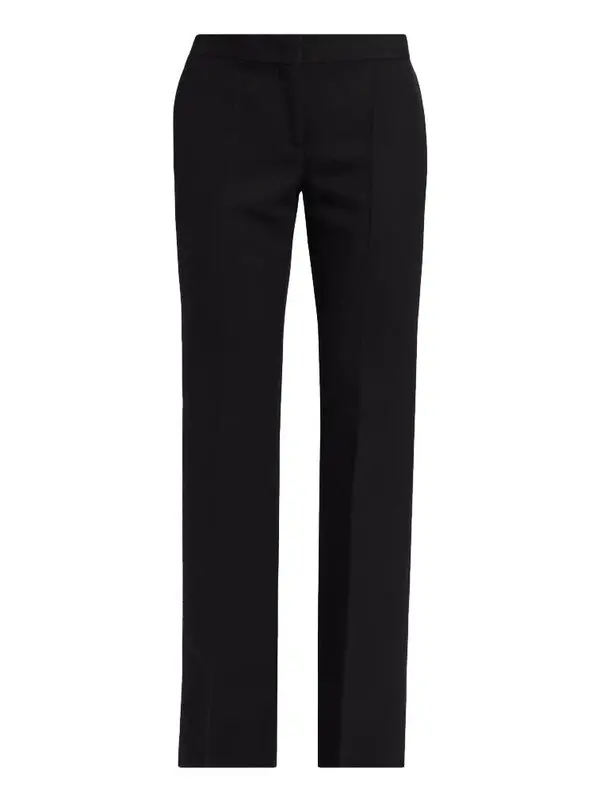 Moschino Wool-blend Straight-leg Trousers - Black